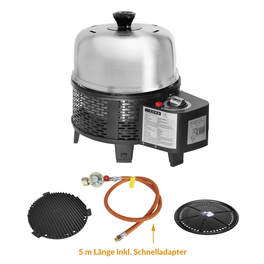Cobb Gas Grill PRO BLACK inkl. Grillplatte ~ 4-teilig ...