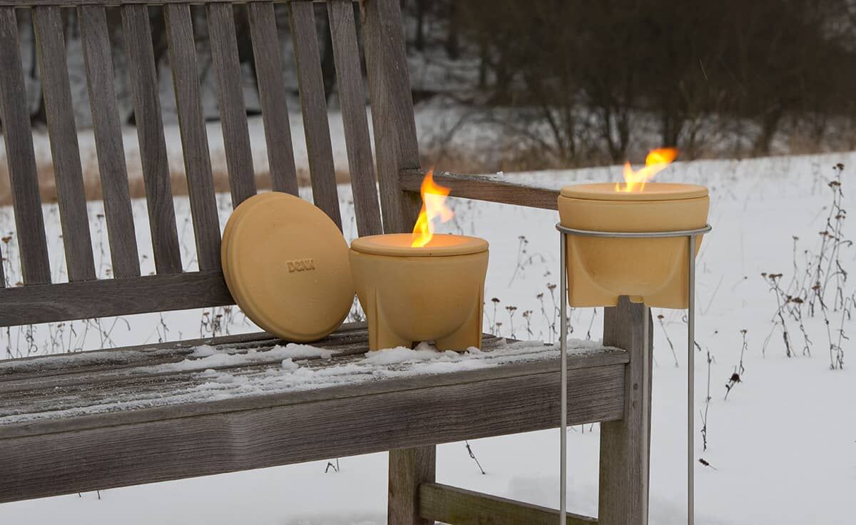 DENK Keramik Schmelzfeuer Outdoor (SFD) & Deckel CeraNatur (SFD-DE)